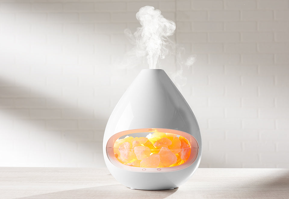 Pure Enrichment Himalayan Salt Lamp Essential Oil Diffuser — Natural ...